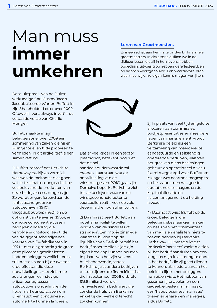 Man muss immer umkehren – Beursbaas